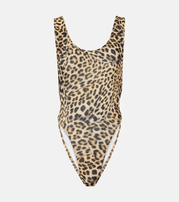 Norma Kamali Marissa Cheetah-print Swimsuit - Multicoloured