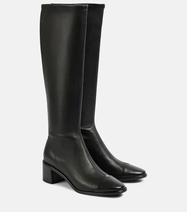 Tory Burch Leather Knee-high Boots - Black