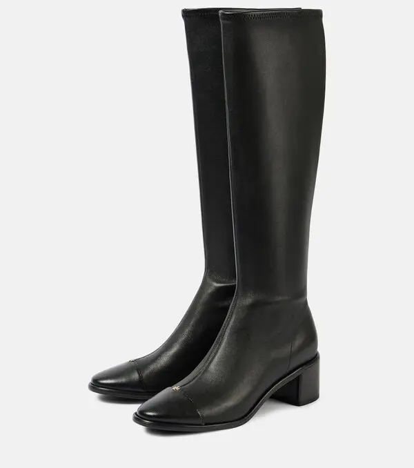 Tory Burch Leather Knee-high Boots - Black