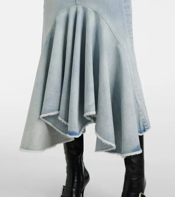 Vetements Godet Denim Midi Skirt