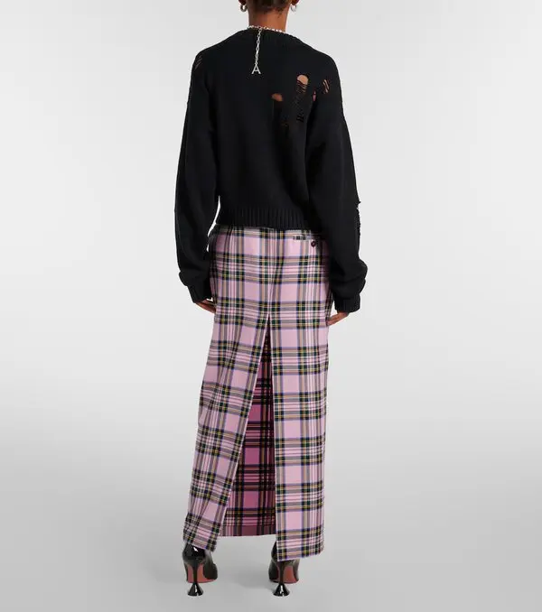 AREA Embellished Cotton And Cashmere Cardigan