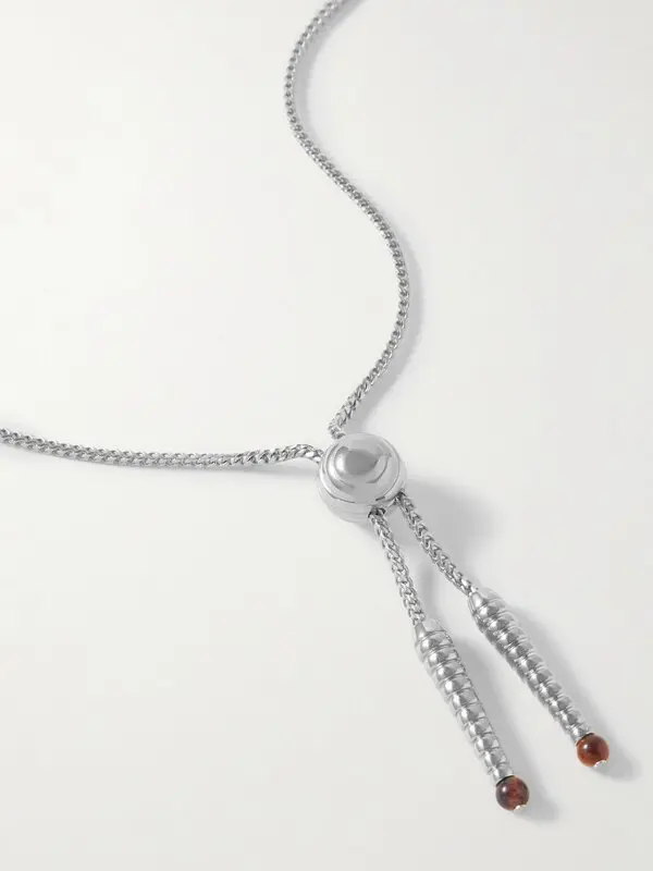 JACQUES MARIE MAGE Plated Tigers Eye Necklace