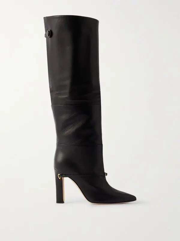 Jennifer Chamandi Eddie Leather Knee High Boots