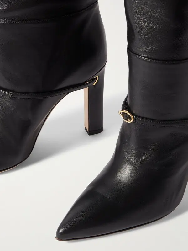 Jennifer Chamandi Eddie Leather Knee High Boots
