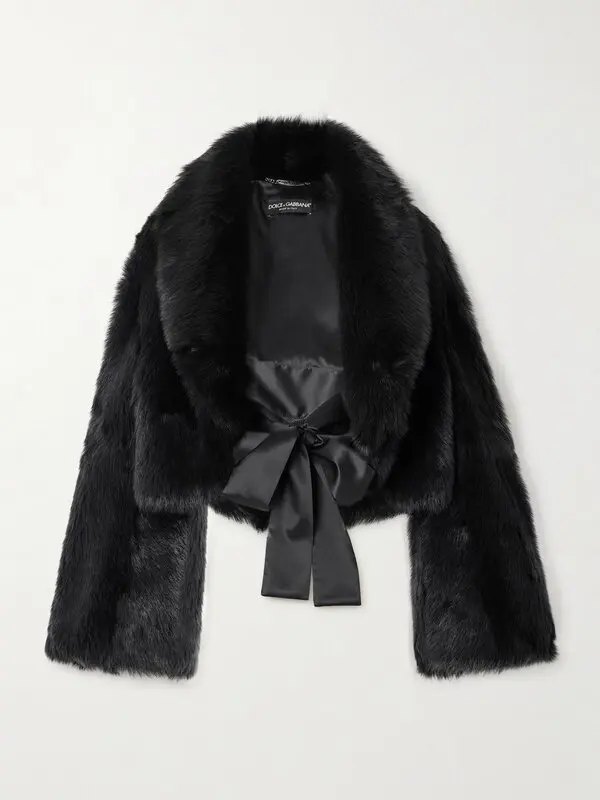 Dolce & Gabbana Cropped Shearling Jacket