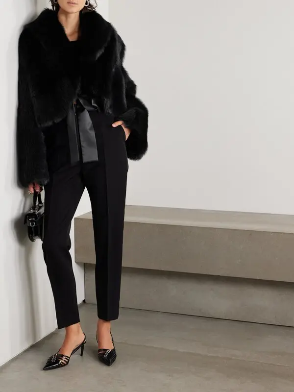 Dolce & Gabbana Cropped Shearling Jacket