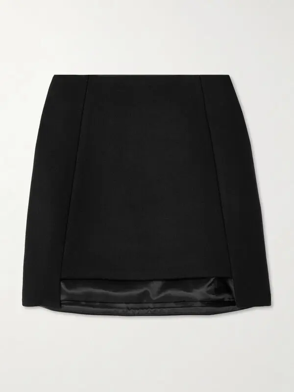 Cult Gaia Angelia Wool-blend Felt Mini Skirt - Black