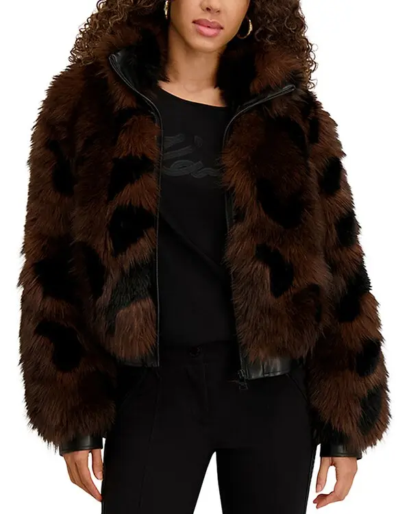 Karl Lagerfeld Paris Faux Fur Coat