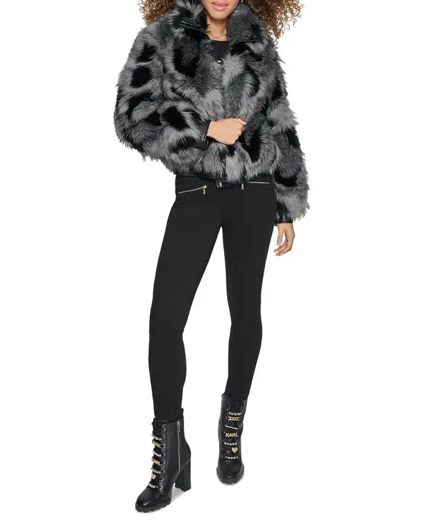 Karl Lagerfeld Paris Faux Fur Coat