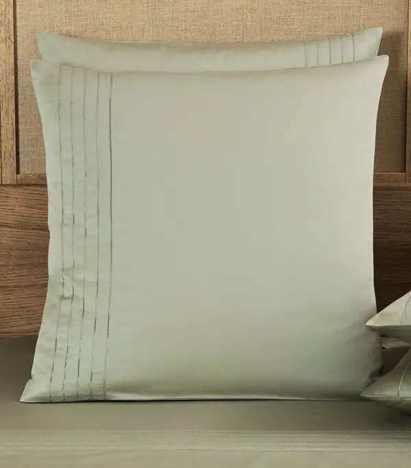 Frette Cotton Lush Ajour Square Pillowcase Set - Green
