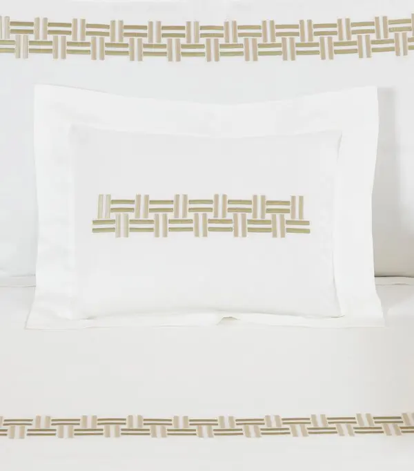 Frette Basket Weave Boudoir Pillowcase - Green