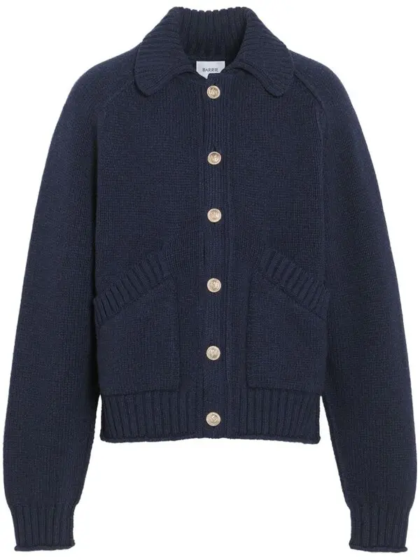 BARRIE Chunky-knit Cashmere Cardigan - Blue