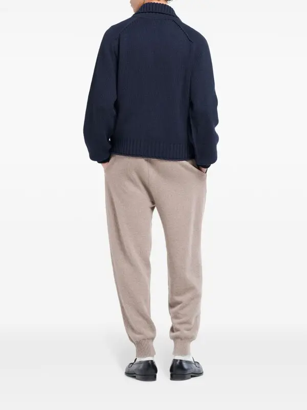 BARRIE Chunky-knit Cashmere Cardigan - Blue