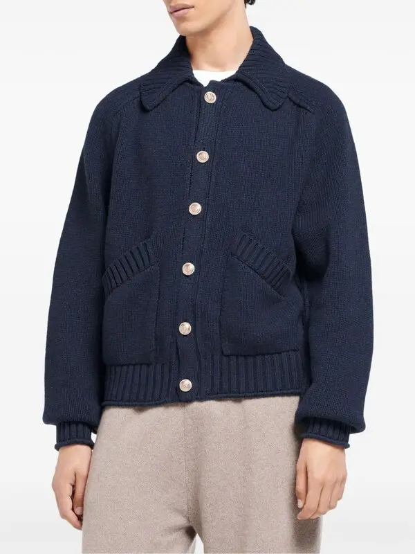 BARRIE Chunky-knit Cashmere Cardigan - Blue