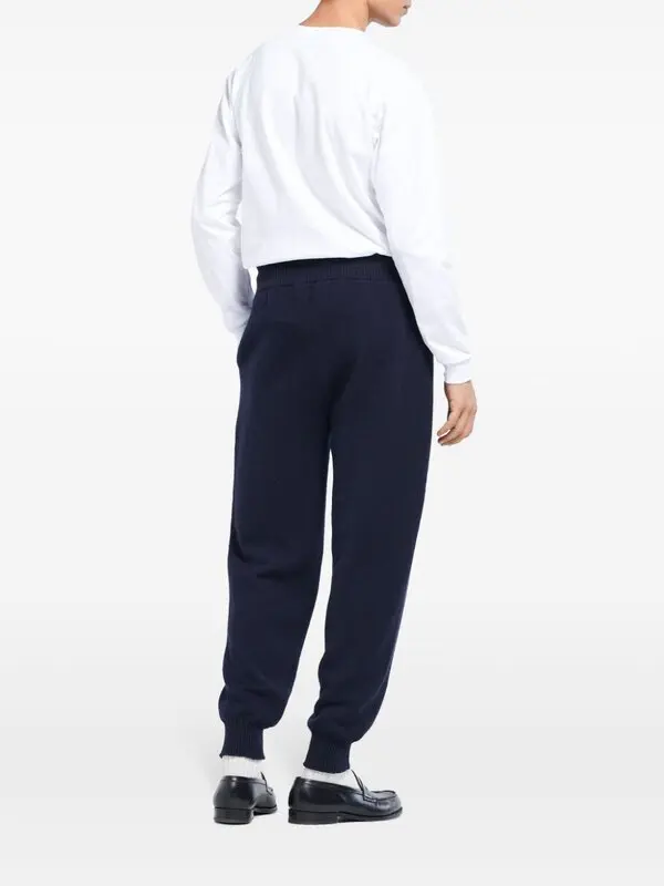 BARRIE B Label Cashmere Trousers - Blue