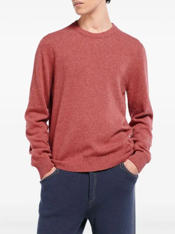 BARRIE B Label Cashmere Jumper - Red