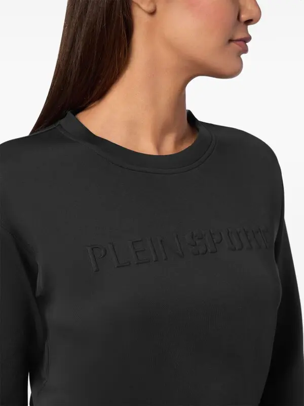 PLEIN SPORT Logo-embroidered Cropped Sweatshirt