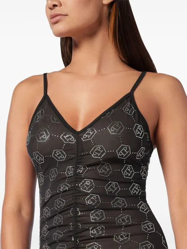 Philipp Plein Monogram Tulle Dress