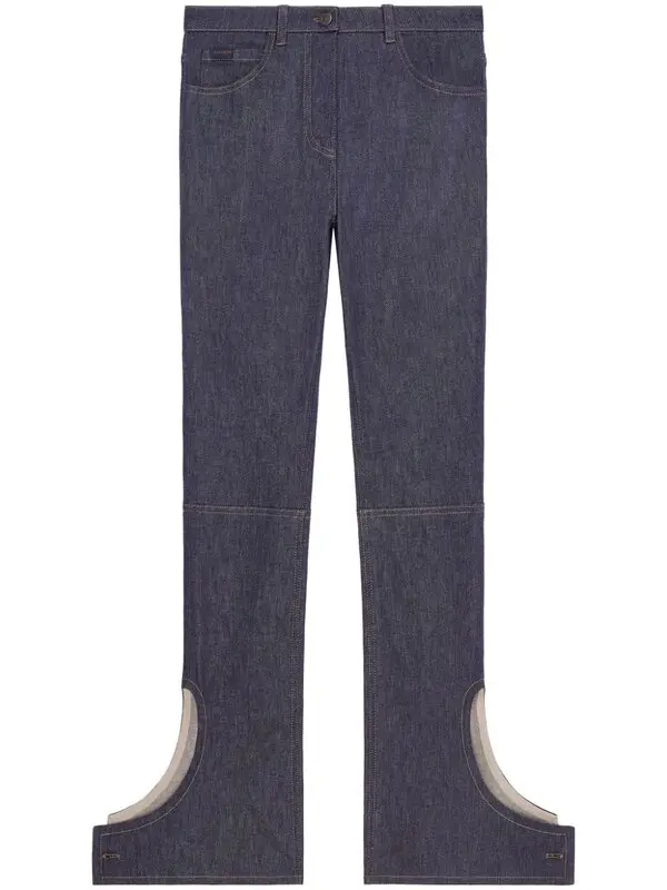 COURREGES Logo-embroidered Straight Jeans