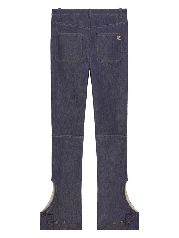 COURREGES Logo-embroidered Straight Jeans