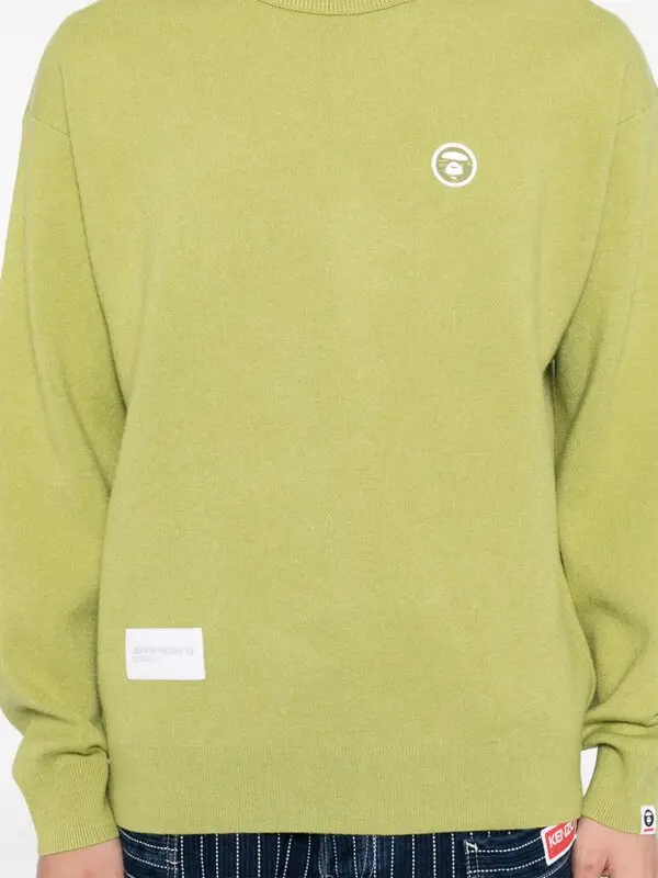 AAPE BY *A BATHING APE Moonface Logo Jumper - Green