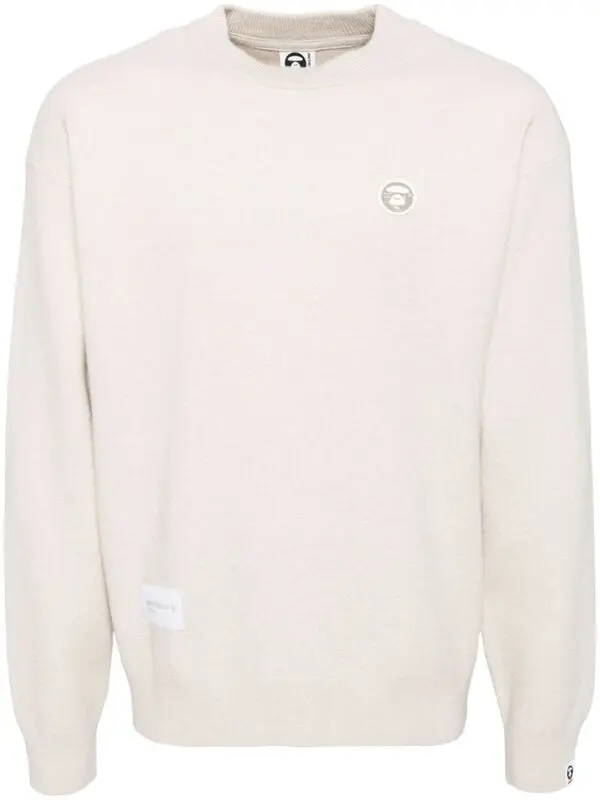 AAPE BY *A BATHING APE Moonface Logo Jumper - Neutrals