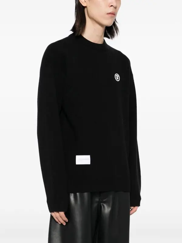 AAPE BY *A BATHING APE Moonface Logo Jumper - Black