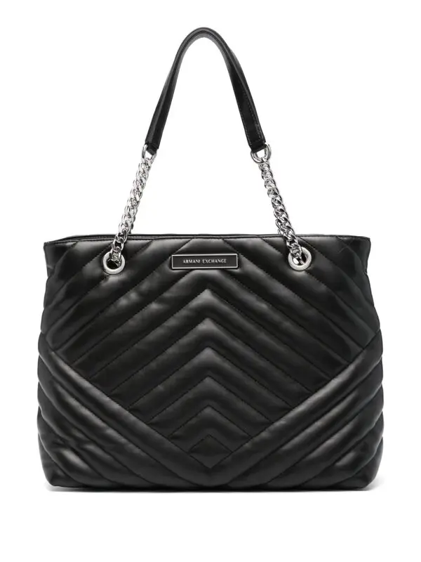 Armani Exchange Matelassé-effect Tote Bag
