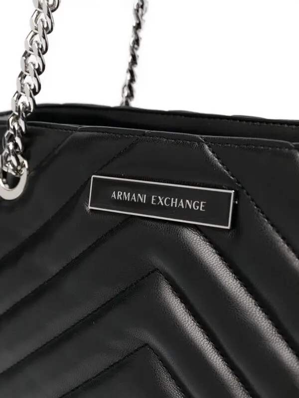 Armani Exchange Matelassé-effect Tote Bag