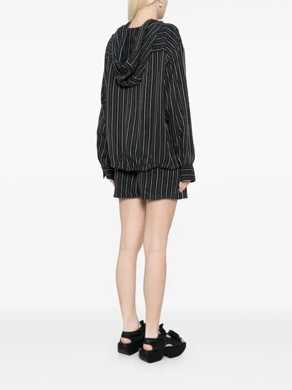 B+AB Stripe Hoodie And Shorts Set
