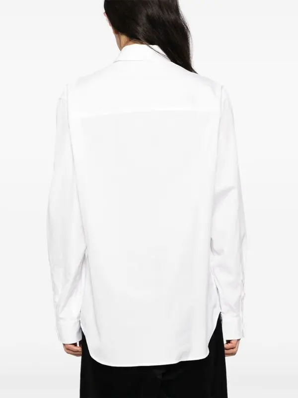 Yohji Yamamoto Chain-stitch String-collar Shirt