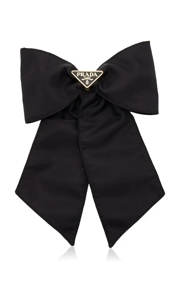 Prada Nylon Hair Bow - Black