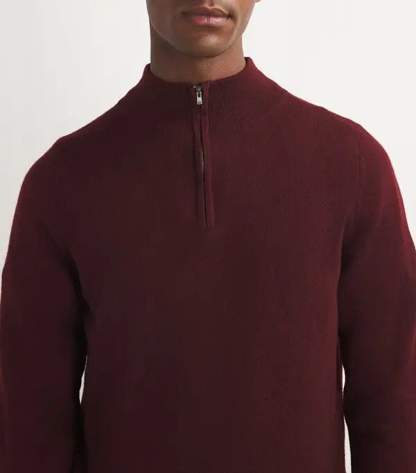 Harrods Cashmere Quarter-zip Sweater