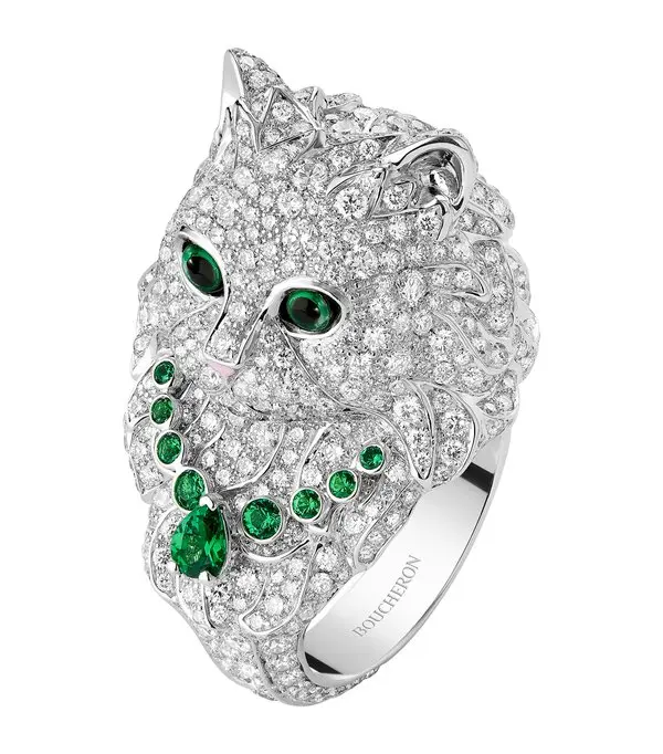 Boucheron Gold And Diamond Wladimir The Cat Ring - White