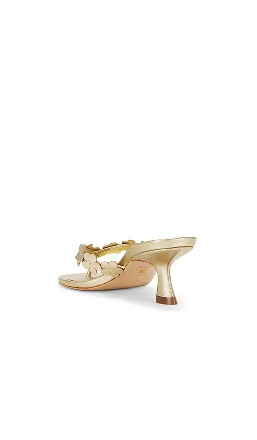 Raye Metallic Floral Thong Sandals