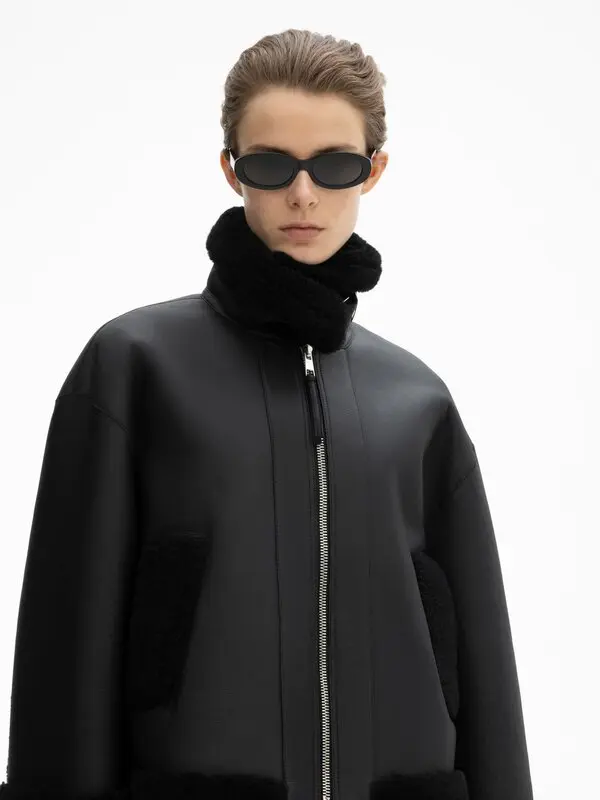 HOUSE OF DAGMAR Short Shearling Jacket