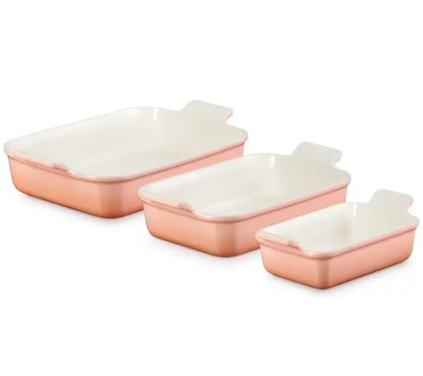 LE CREUSET Set Of Heritage Rectangular Baki G Dishes - One-color
