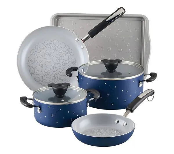 FARBERWARE Disney Bon Voyage 7pc Cookware Set & Baking Sheet - One-color