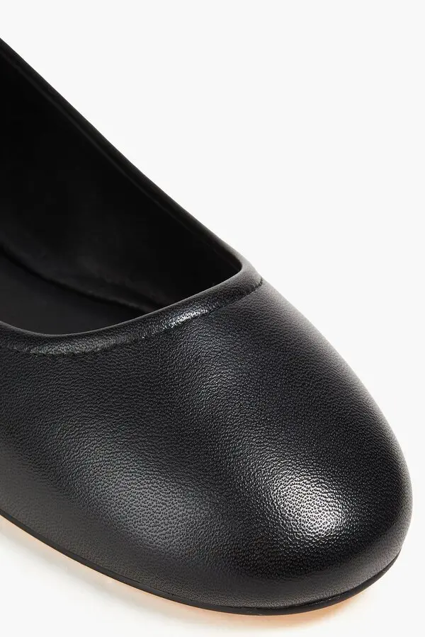 STUART WEITZMAN Nadine Leather Ballet Flats - Black