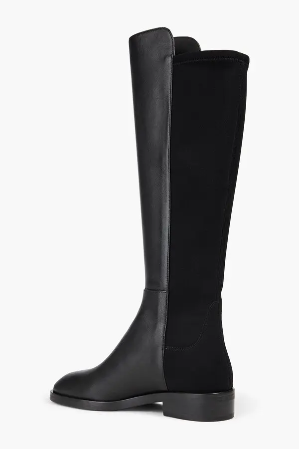 STUART WEITZMAN Keelan City Microstretch And Leather Knee Boots - Black