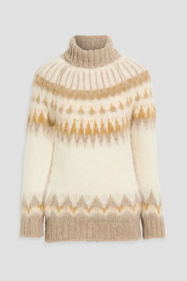 Naadam Fair Isle Alpaca-blend Turtleneck Sweater