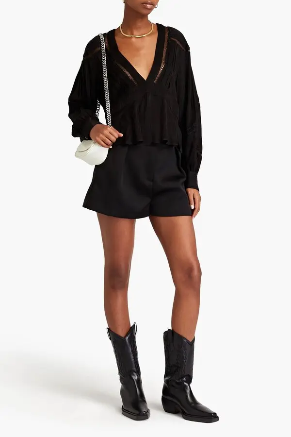 IRO PARIS Bahari Lace-trimmed Blouse