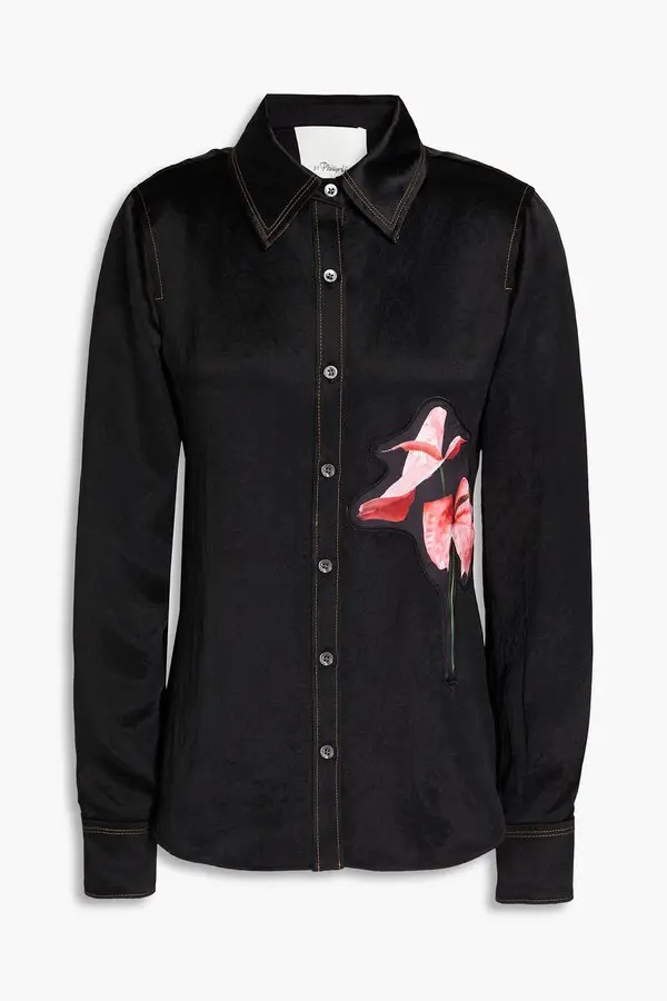 3.1 Phillip Lim Appliquéd Satin Shirt