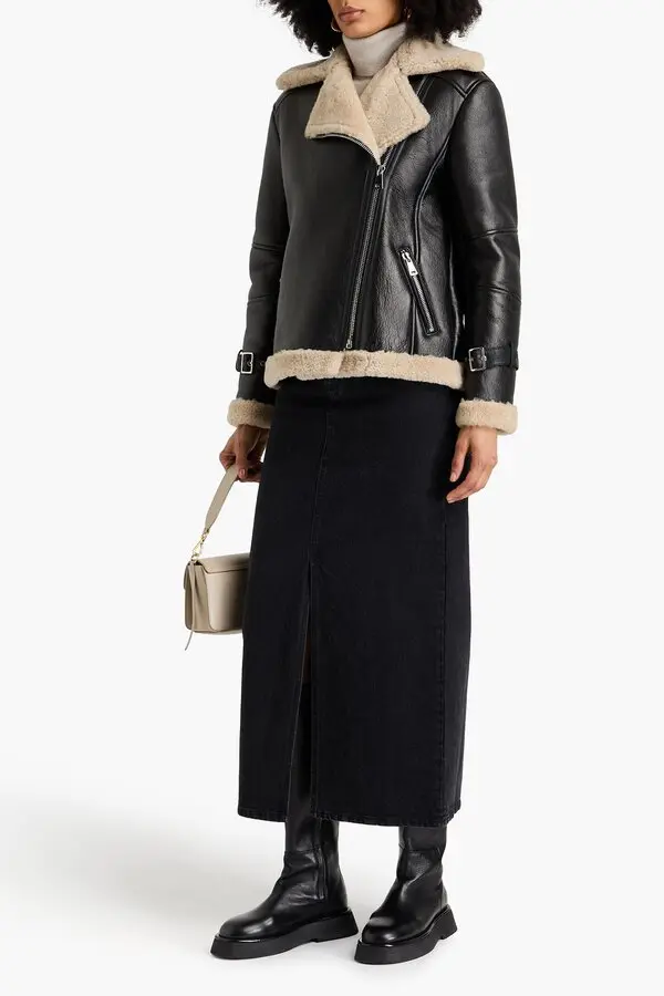 MUUBAA Shearling Biker Jacket