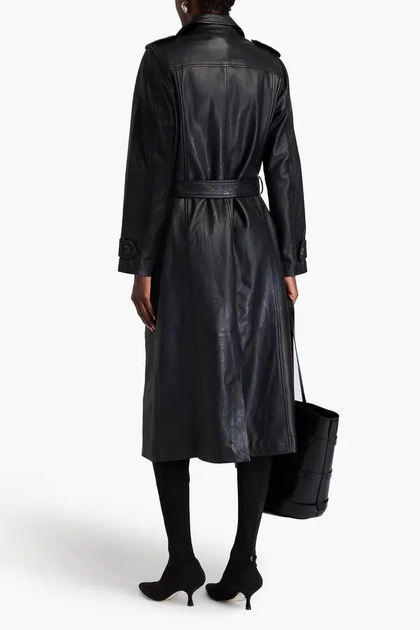 MUUBAA Leather Trench Coat
