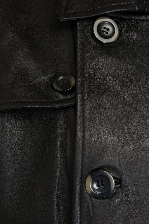 MUUBAA Leather Trench Coat