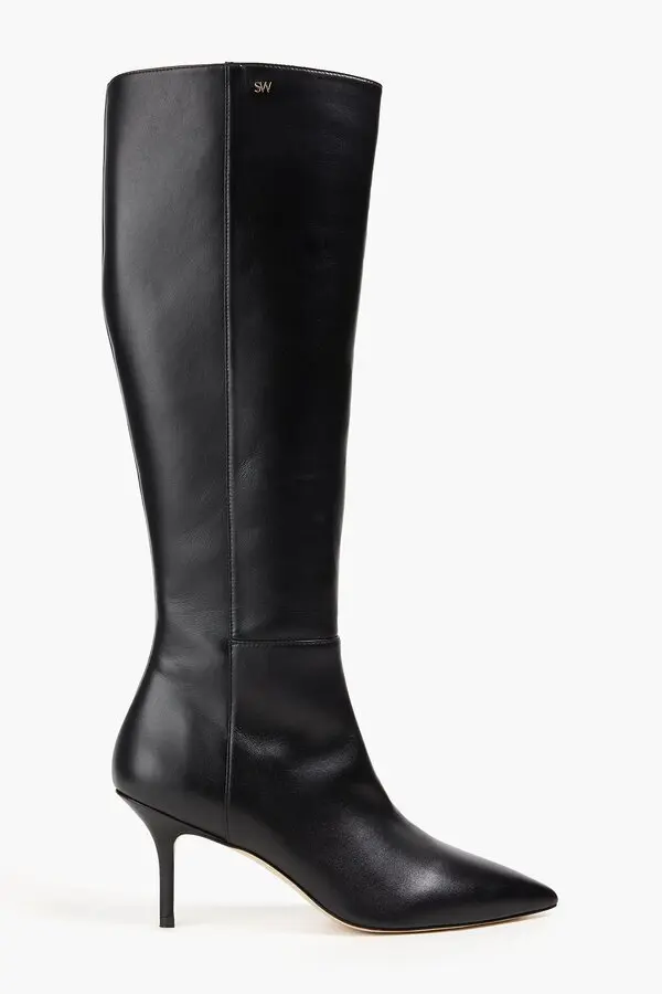 STUART WEITZMAN Mara 75 Leather Knee Boots - Black