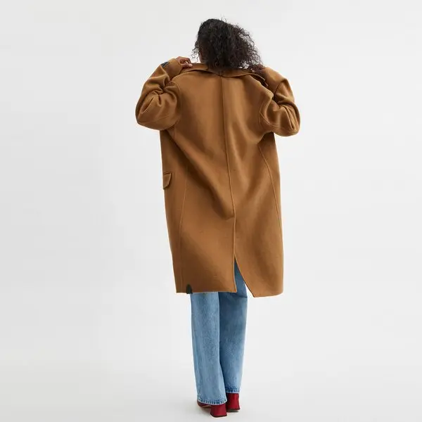COACH Double Faced Wool Coat - Camel