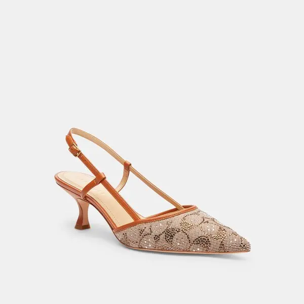 COACH Rosie Slingback In Crystal Signature Jacquard
