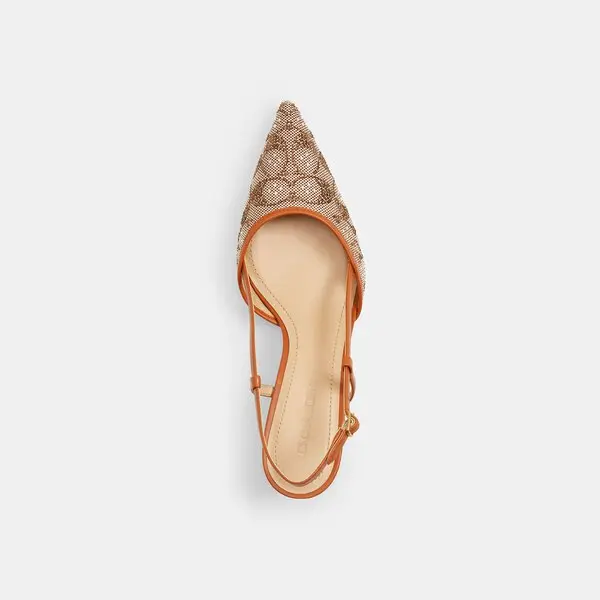 COACH Rosie Slingback In Crystal Signature Jacquard